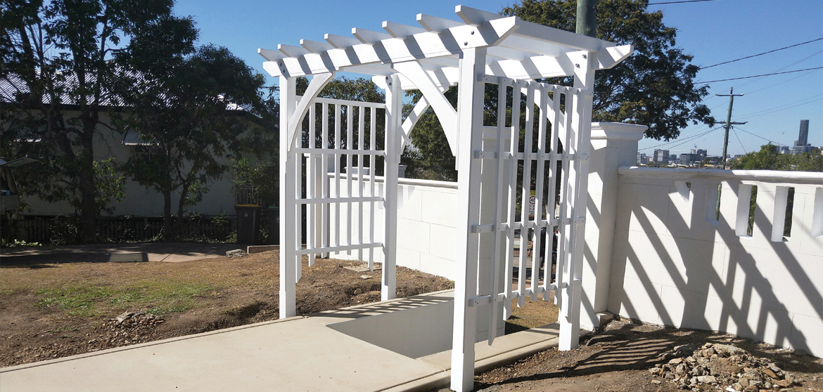 White Entrance Arbour | Arbour Pergola | White Arbour Pergola | Arbour ...