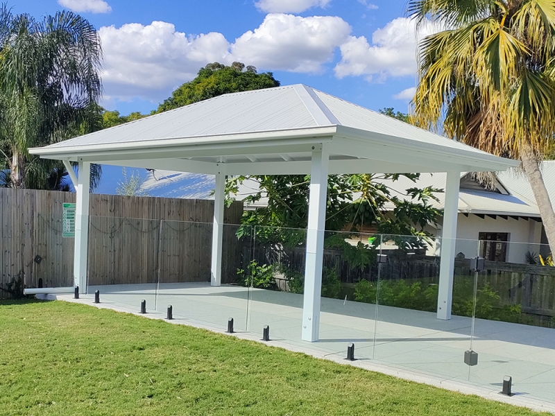 Large White Gazebo with VJ Ceiling | Hamptons Style Gazebo | Sherwood ...