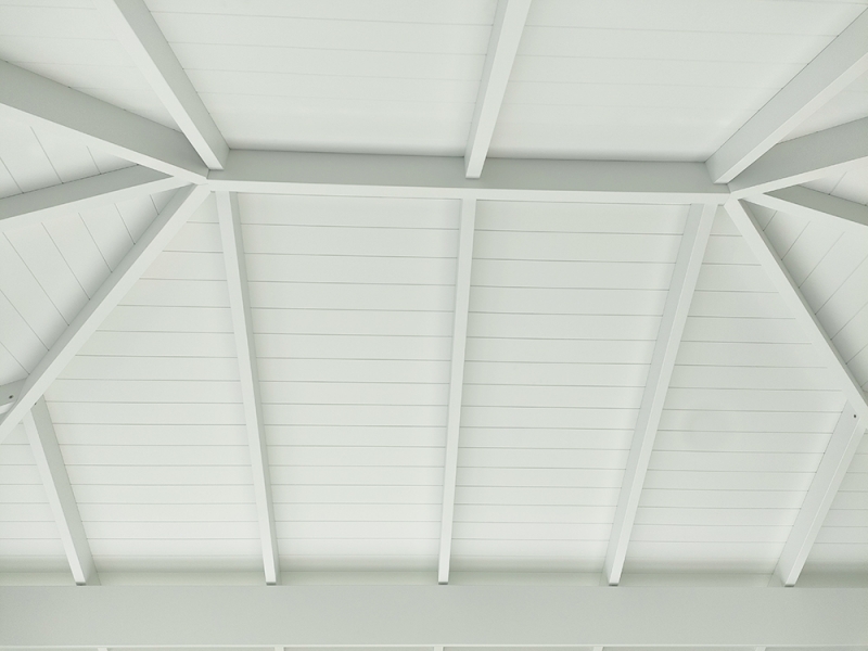 Large White Gazebo with VJ Ceiling | Hamptons Style Gazebo | Sherwood ...