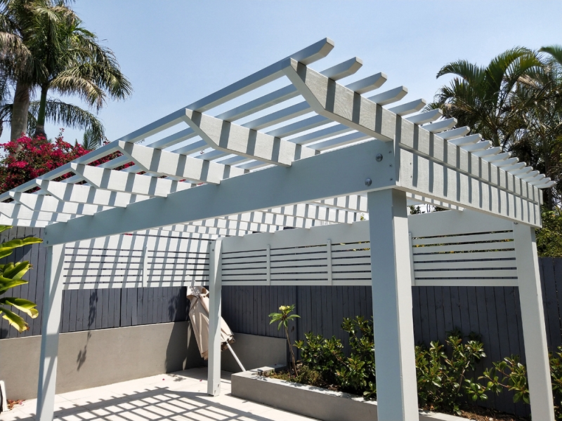 Pool Pergola | Light Grey Pergola | Shade Pergola| Pergola Brisbane