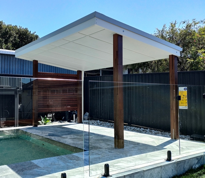 Pool Cabana | Hardwood Pool Cabana | White Ceiling | Wavell Heights ...