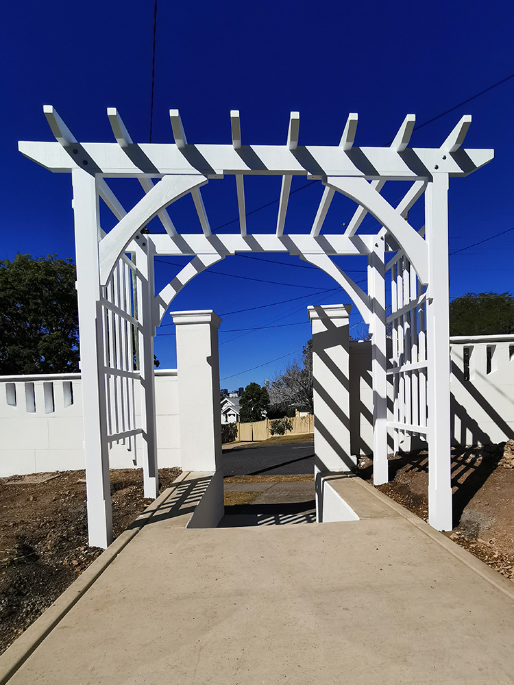 White Entrance Arbour | Arbour Pergola | White Arbour Pergola | Arbour ...