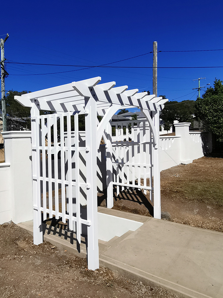 White Entrance Arbour | Arbour Pergola | White Arbour Pergola | Arbour ...