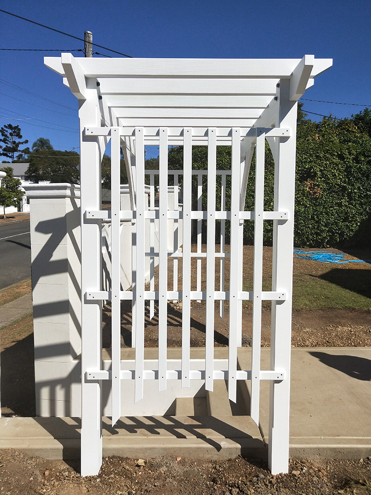 White Entrance Arbour | Arbour Pergola | White Arbour Pergola | Arbour ...