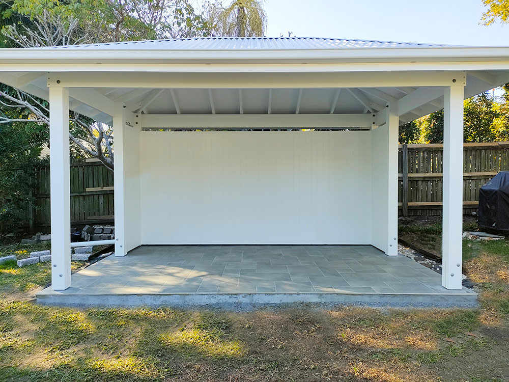 White and Grey Hamptons Style Cabana Gazebo | Norman Park | Brisbane