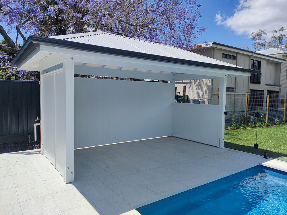 White Hamptons Style Pool Cabana Gazebo | Newmarket | Brisbane