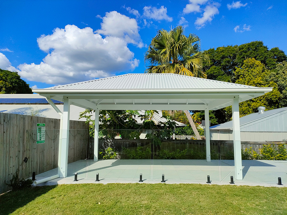 Large White Gazebo with VJ Ceiling | Hamptons Style Gazebo | Sherwood ...