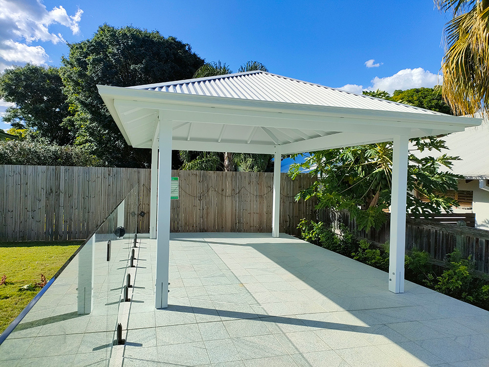 Large White Gazebo with VJ Ceiling | Hamptons Style Gazebo | Sherwood ...