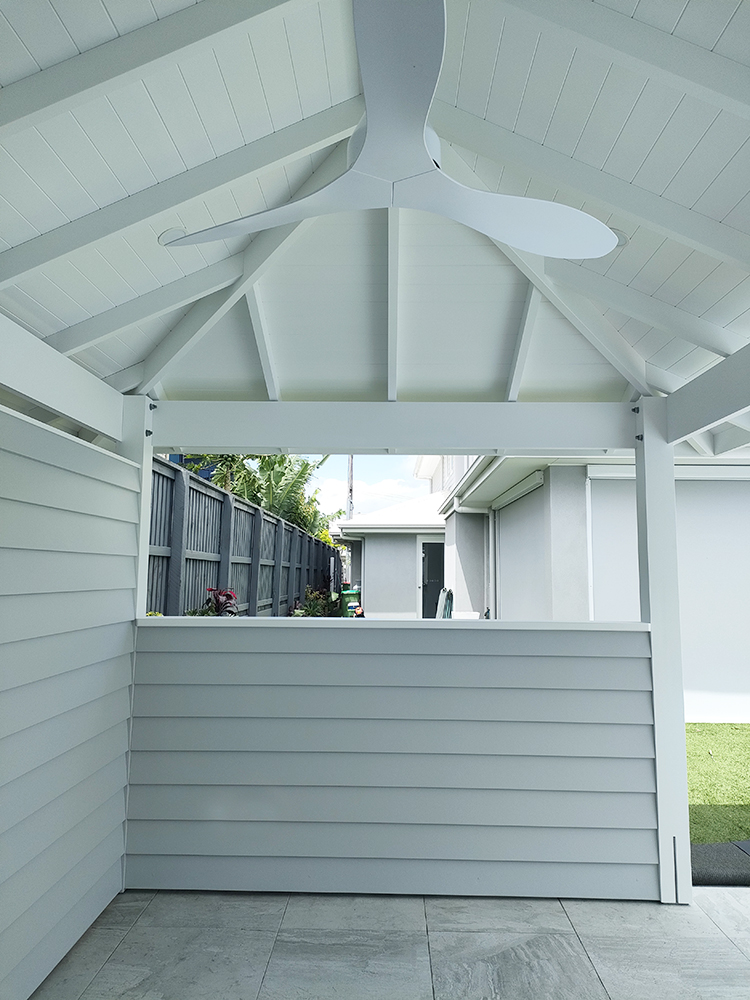 White and Grey Hamptons Style Pool Cabana Gazebo | Victoria Point ...